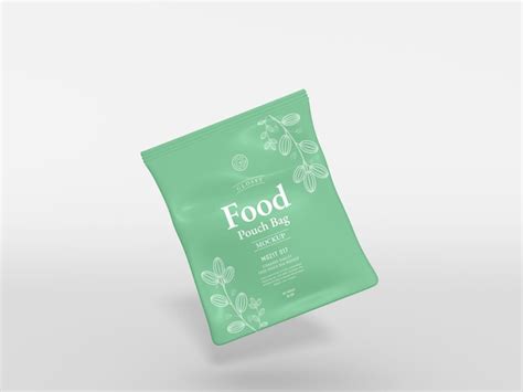 Maquette Demballage De Sac De Poche Alimentaire Brillant Psd Premium