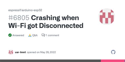 Crashing When Wi Fi Got Disconnected · Espressif Arduino Esp32
