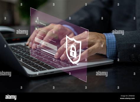 User Login To Computer By Username And Password Cyber Security Concept