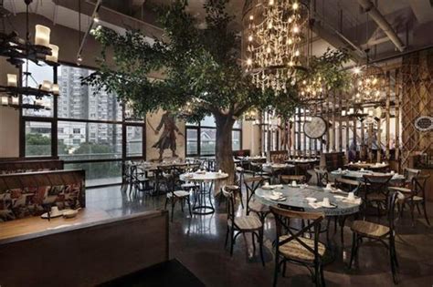 海鮮主題創意餐廳裝修設計效果圖案例 愛我窩