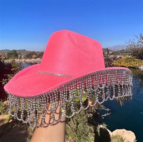 Cowgirl Barbie Pink Rhinestone Cowgirl Hat Halloween Etsy
