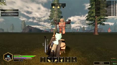 로블록스 진격의 거인 풀강 대인입체기동장치 플레이 Youtube