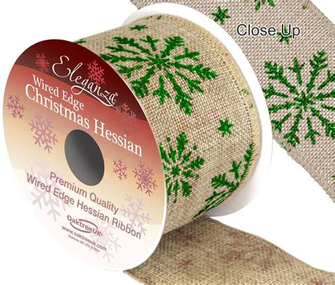 Eleganza Wired Edge Snowflake Green