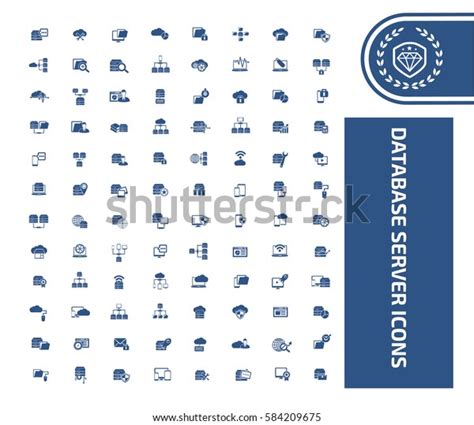 database server icon setclean vector stock vector royalty free