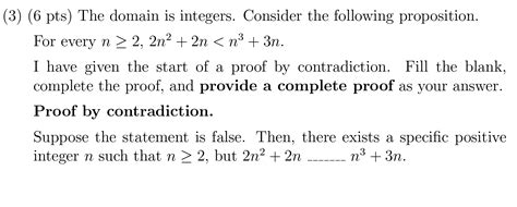 solved 3 6 pts the domain is integers consider the