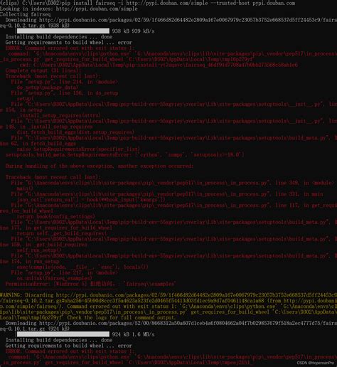 【安装fairseq出现错误】python安装fairseq安装报错 Csdn博客