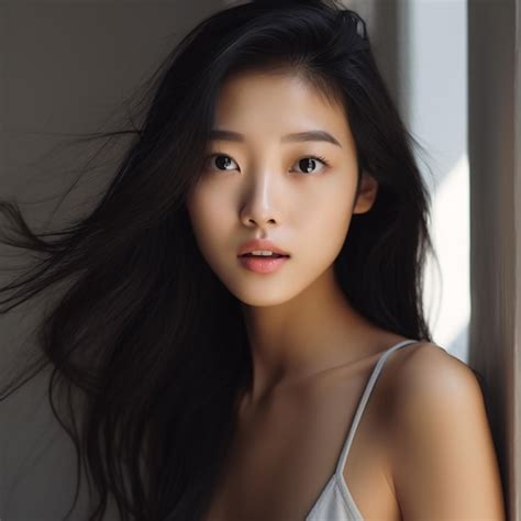 Premium Photo Beautiful Young Korean Fashion Model Girl Portrait With