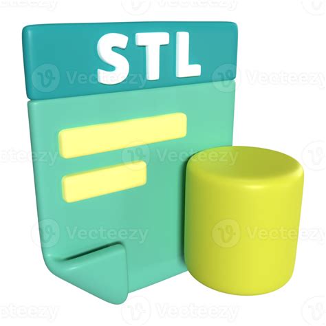 Stl File Extension 3d Illustration Icon 34093899 Png