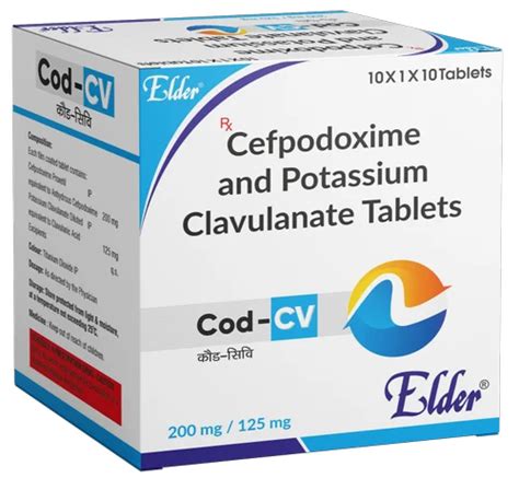 Cod Cv Cefpodoxime And Potassium Clavulanate Tablet 325 Mg At ₹ 675