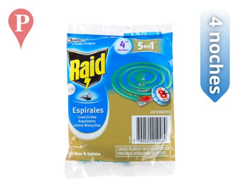 Espirales Para Mosquitos Raid 4u Punto De Venta