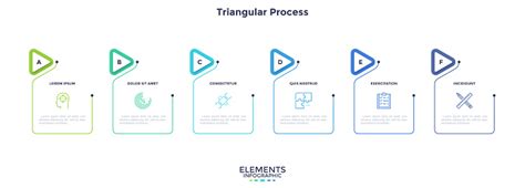 6개의 직사각형 요소와 포인터가 가로 행에 배치된 프로세스 차트입니다 프로젝트 개발의 6단계 개념 최소한의 인포그래픽 디자인 템플릿입니다 현대 평면 벡터 그림입니다 6에