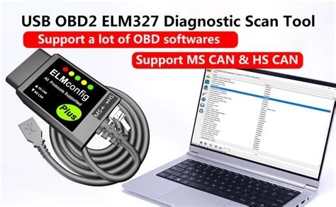 Amazon Com ELMconfig OBD To USB Cable ELM OBD Scanner Code Reader Diagnostic Tool Live
