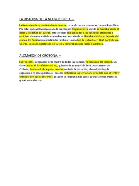 La Historia De La Neurociencia Pdf