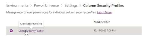 Overview Of Column Level Security In Dataverse Power Platform Universe