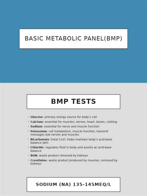 Basic Metabolic Panel Bmp Pp Pdf Medical Specialties Diseases And Disorders