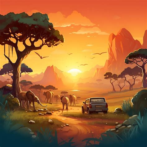 Premium Photo Safari Pop Up Ui Wildlife Themed Game Console Adventure