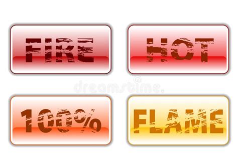 Fire Buttons Stock Vector Illustration Of Fire Clipart 4904015