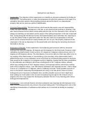 Boiling Point Lab Boiling Point Lab Report Introduction The