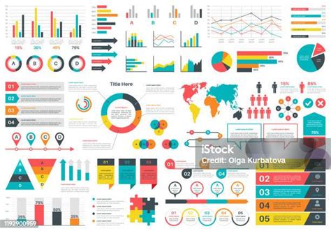 인포그래픽 차트 재무 분석 데이터 그래프 및 다이어그램 마케팅 통계 워크플로 현대 비즈니스 프리젠 테이션 요소 벡터 세트 인포그래픽에 대한 스톡 벡터 아트 및 기타 이미지