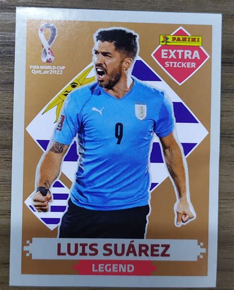 Figurinha Extra Bronze Luiz Suárez Legend Panini 2022 Livro