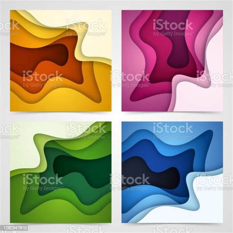 3d抽象的背景紙切り形状のセットベクトルイラスト 3dのベクターアート素材や画像を多数ご用意 3d アイコン アイコンセット