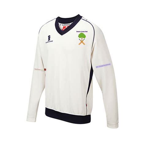 elmdon cc curve match sweater navy trim mr cricket hockey