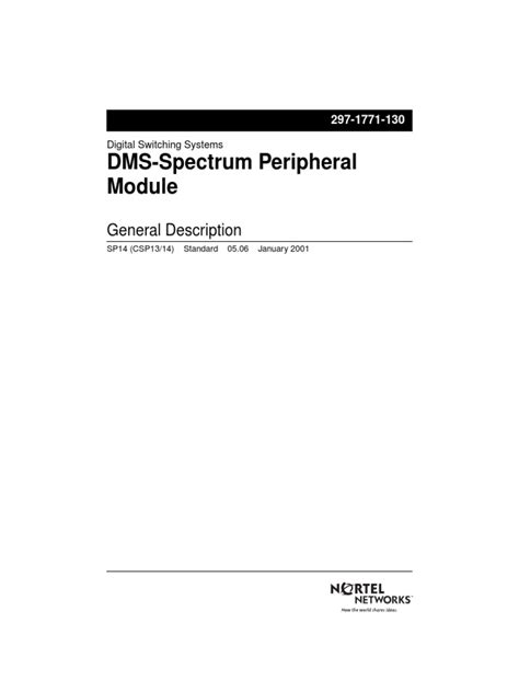 Dms Spm Spectrum Peripheral Module Pdf Computer Network