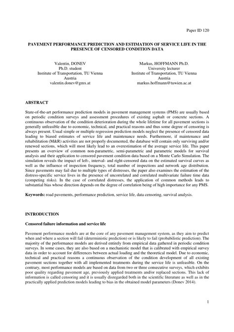 Pdf Pavement Performance Prediction And Estimation Of Service Life In