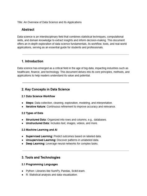 title an overview of data science and its applications pdf data