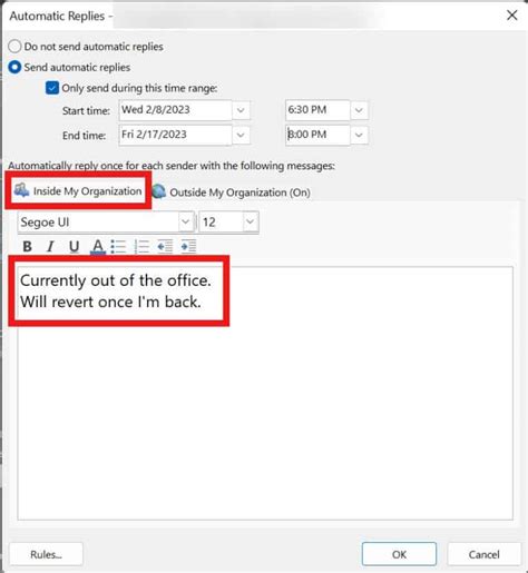 How To Set Automatic Replies In Outlook For Microsoft 365 5 Methods