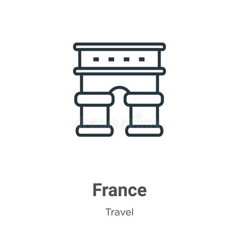 France Outline Vector Icon Thin Line Black France Icon Flat Vector