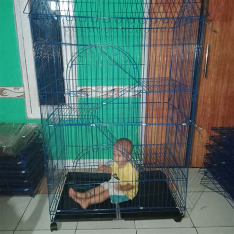 Jual Kandang Kucing Anjing Kelinci Atap Rumah Tingkat 4 Jumbo Xxl 90x60x150 Kab Bogor