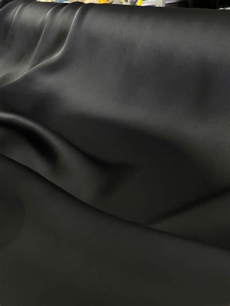 Tecido Cetim Toque De Seda Preto DI PALMA TECIDOS