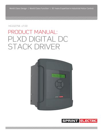 Sprint Electric PLXD Manual Manualzz