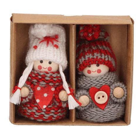 Makoszki zawieszka na choinkę 2szt 8cm W PUDEŁKU 14475558812