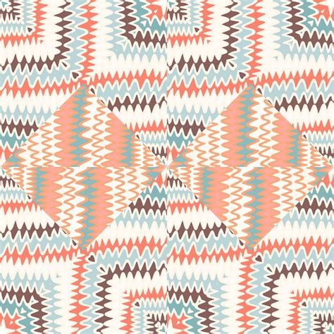 Premium Vector Abstract Zig Zag Wave Seamless Pattern Hand Drawn