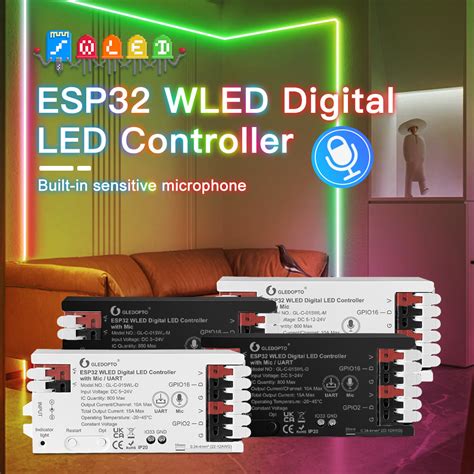 Jual Gledopto Wled Led Strip Controller Esp8266 Esp32 Mic Rgb Ic Digital Addressable Ws2811