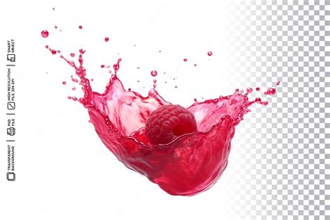 Premium Psd A Raspberry Splashing Into A Splash Of Water