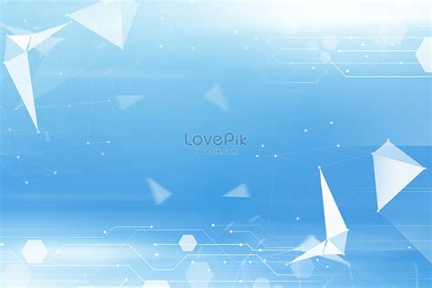 파란색 간단한 기술 기하학적 배경 배경 사진 및 창의적인 일러스트 무료 다운로드 Lovepik
