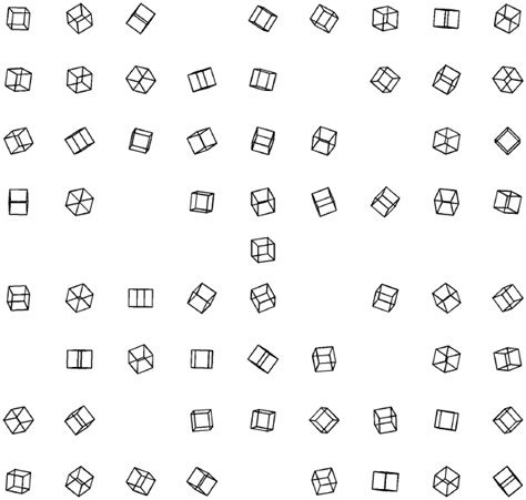 The Pattern Of Randomly Oriented Cubes The Central Row Consisted Of