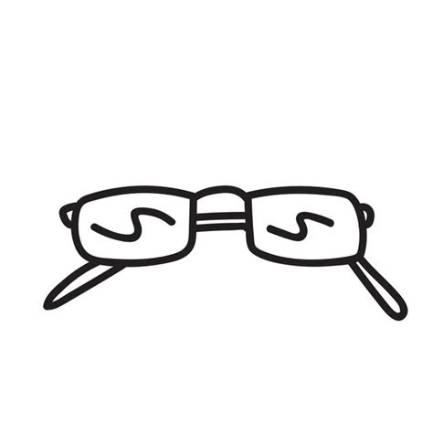 Premium Vector Glasses Doodle Vector Illustration Isolated On White