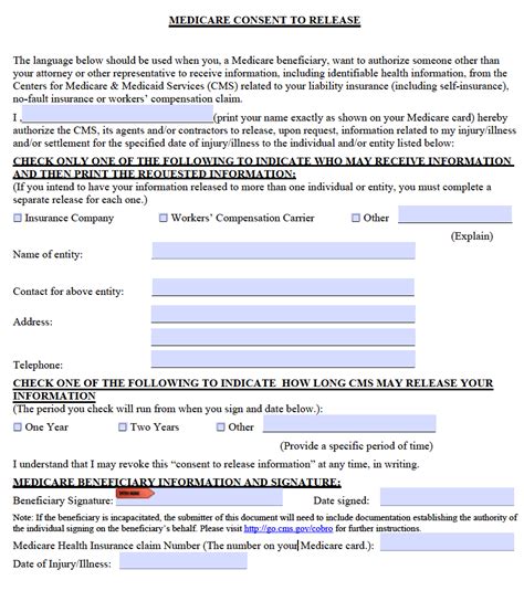 Free Medicare Consent Form Pdf
