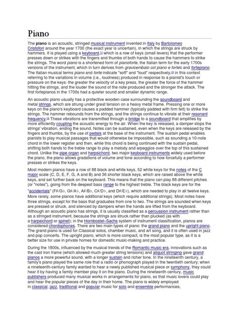 Piano Pdf Piano String Instruments