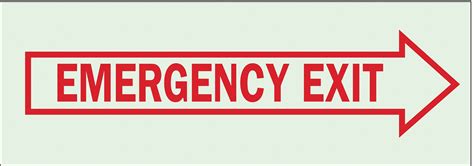Brady Exit Sign Emergency Exit 3 12x10 1nl2980209 Grainger