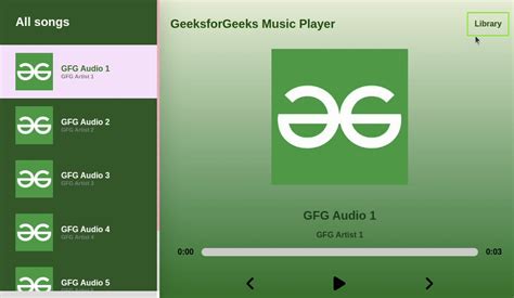 Building A Music Player In React Geeksforgeeks