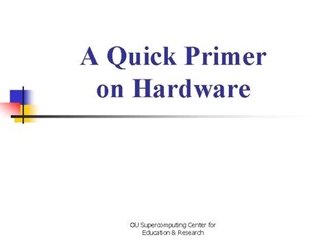 Parallel Cluster Computing 2005 Supercomputing Overview National