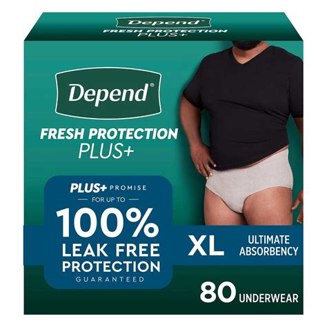 Depend Fresh Protection Plus For Men Size X Large 80 Ct Ultimate