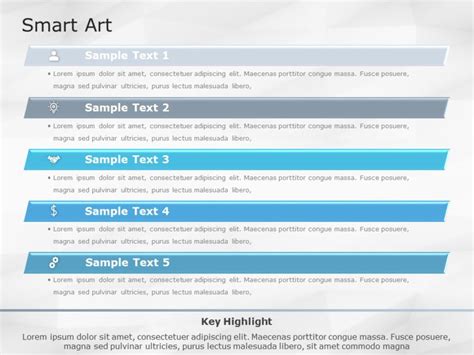 SmartArt List Vertical Bracket Steps PowerPoint Template SlideUpLift