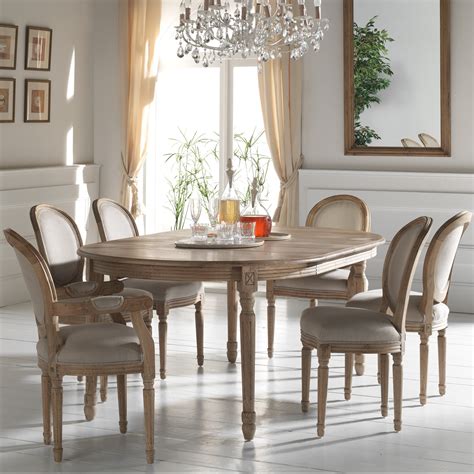 Chaisessallemanger 20 Table Salle A Manger Extensible Rustique PNG