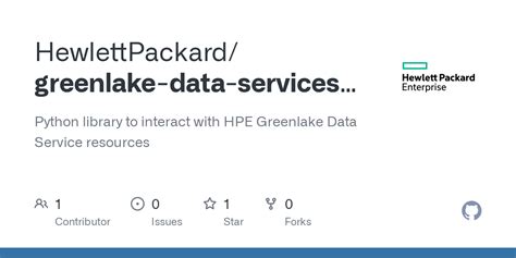 GitHub HewlettPackard Greenlake Data Services Python Python Library